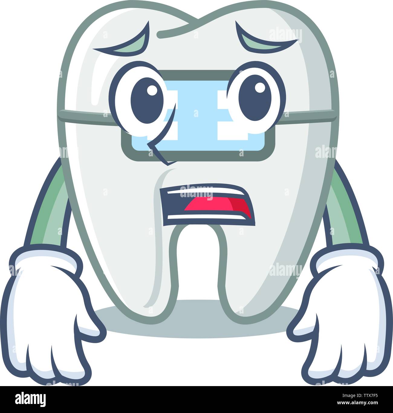 Afraid braces in the a cartoon shape Stock Vector Image & Art - Alamy