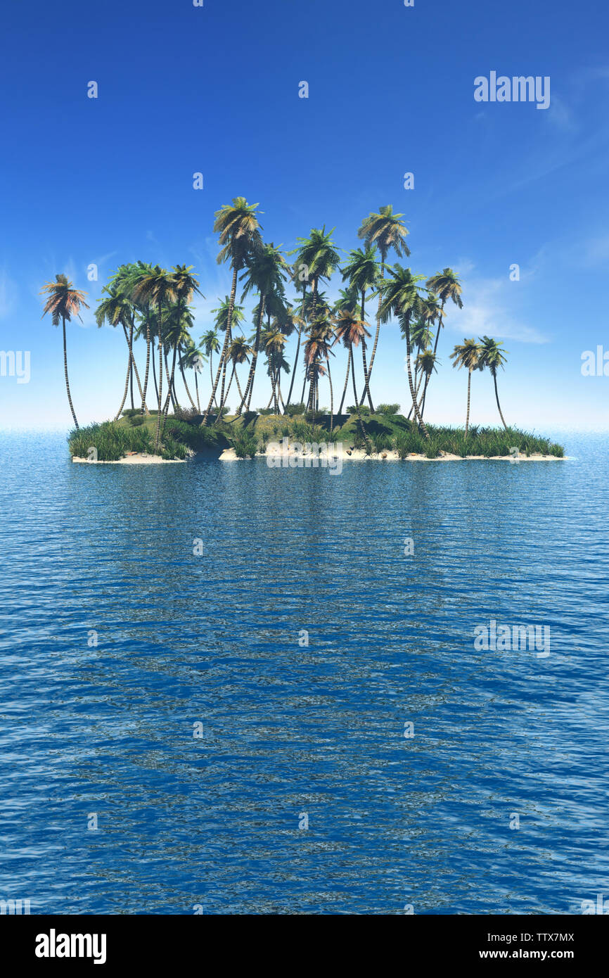 Island in the sea Stock Photo - Alamy