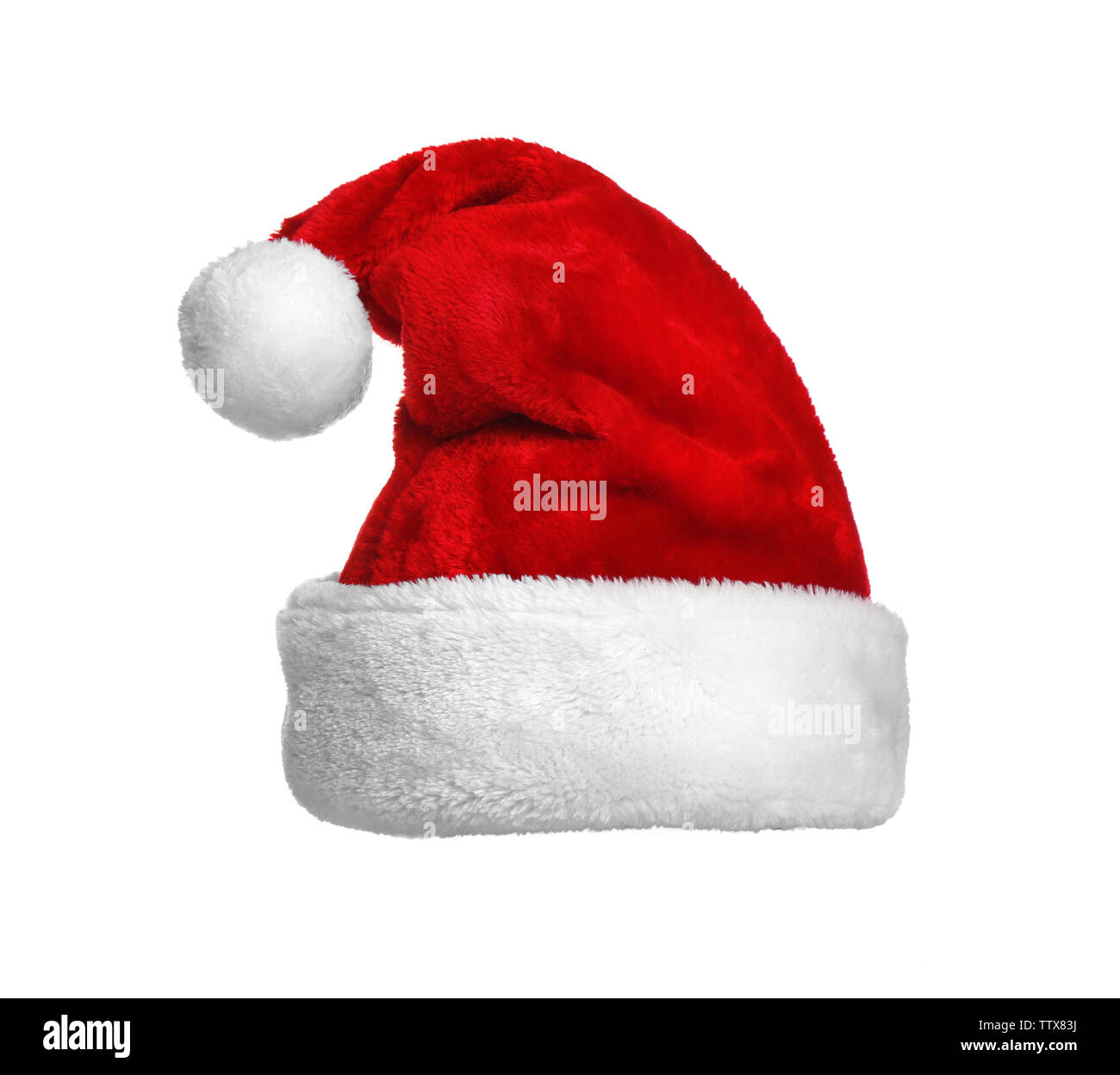Santa red hat isolated on white Stock Photo - Alamy