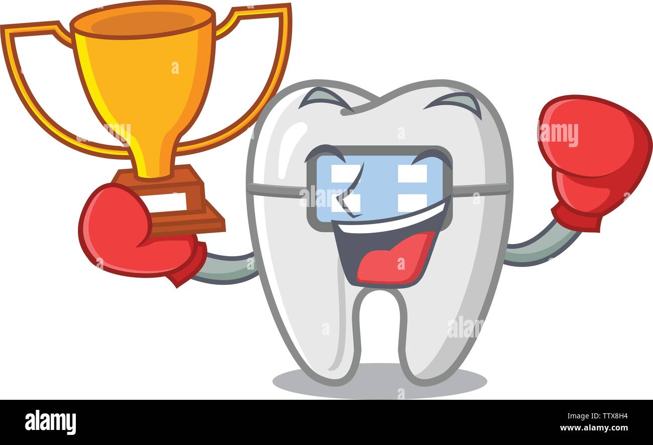 Boxing winner toys braces in the mascot box Stock Vector Image & Art ...
