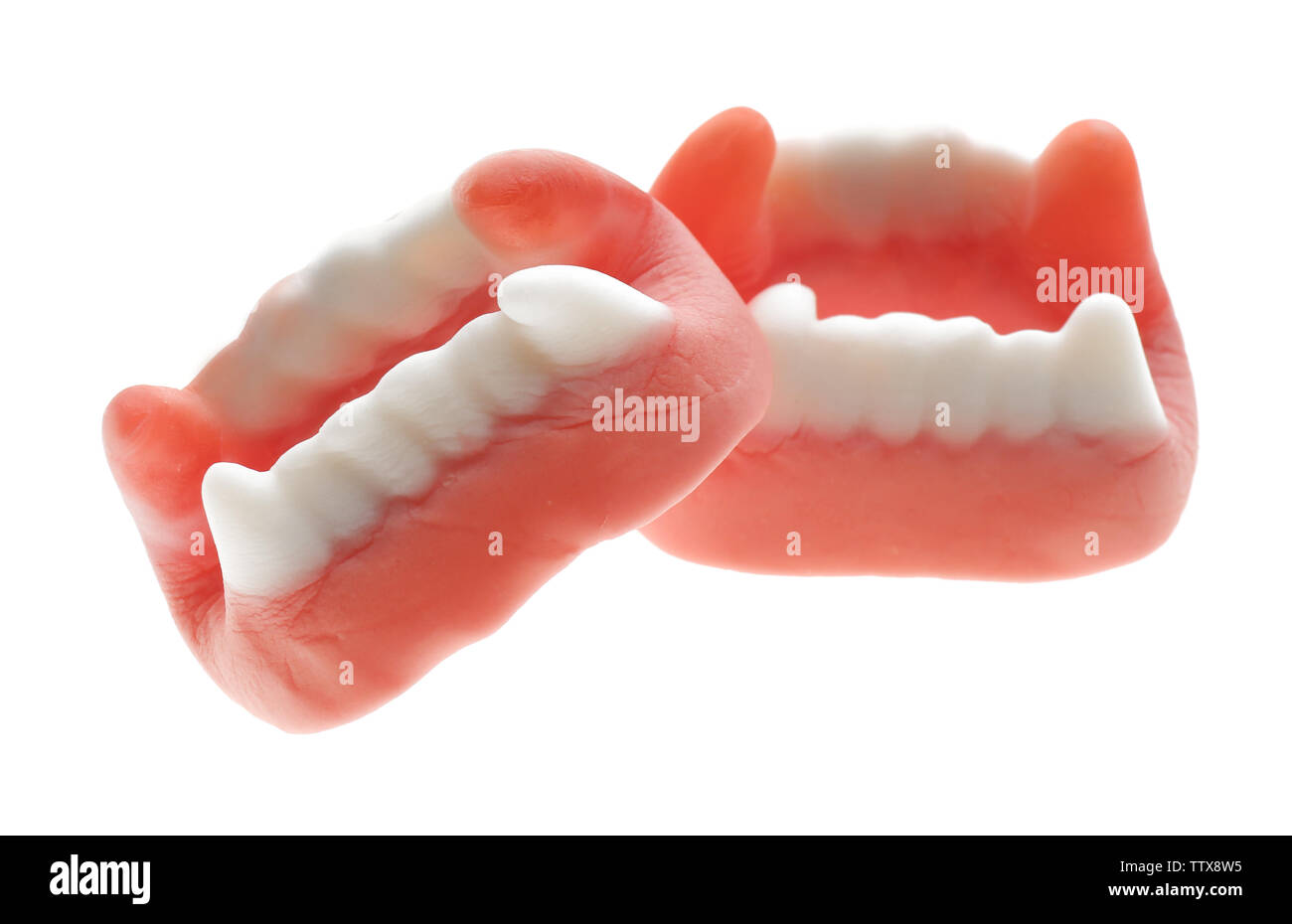 Jelly vampire jaws for Halloween party, isolated on white Stock Photo ...