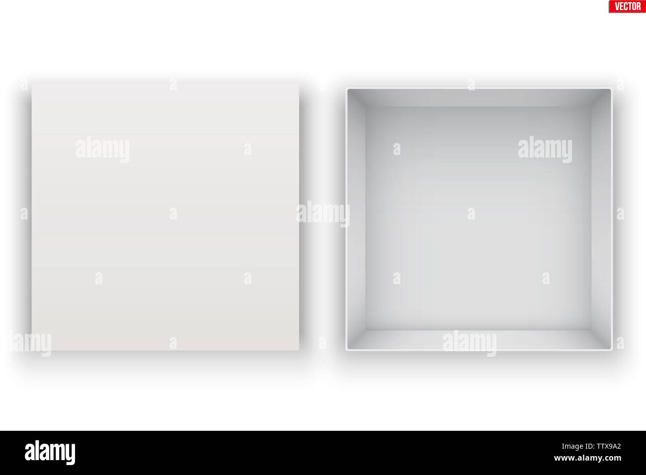 Open empty rectangular box Stock Vector Images - Alamy