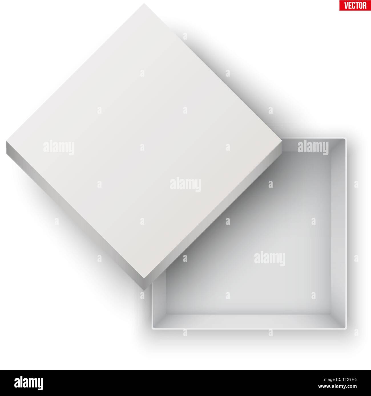 Open empty rectangular box Stock Vector Images - Alamy