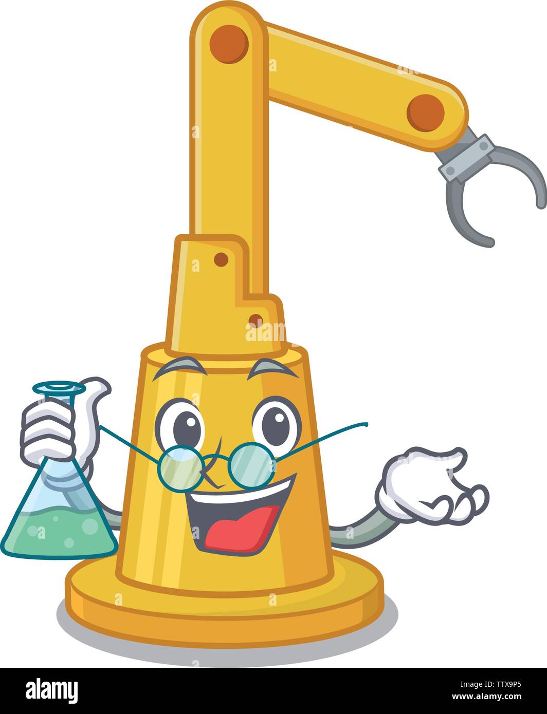 Professor assembly automation machine the cartoon shape Stock Vector ...