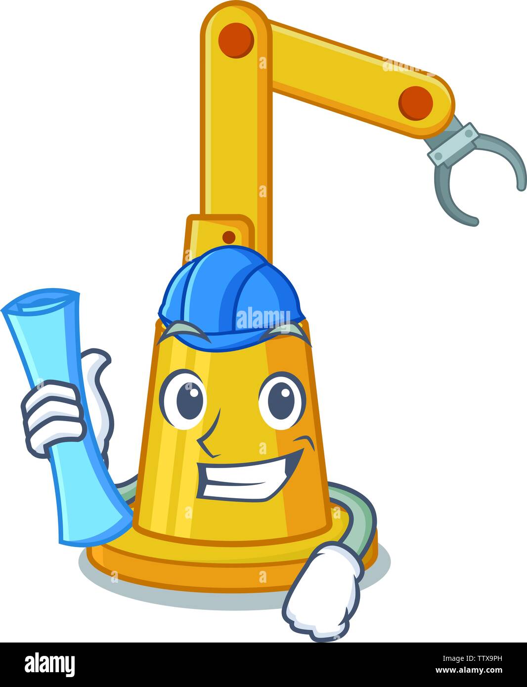 Architect assembly automation machine the cartoon shape Stock Vector ...