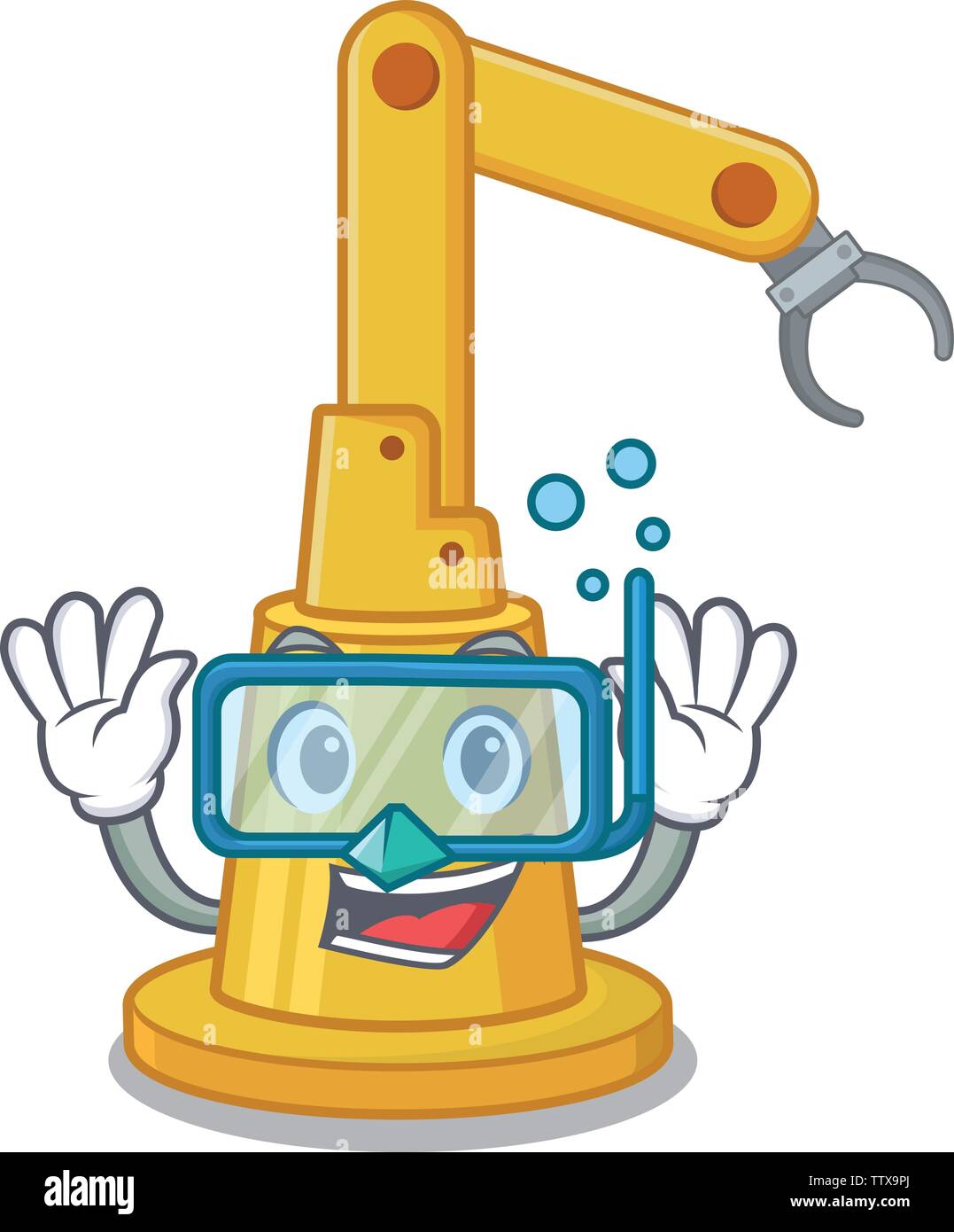 Diving assembly automation machine the cartoon shape Stock Vector Image ...