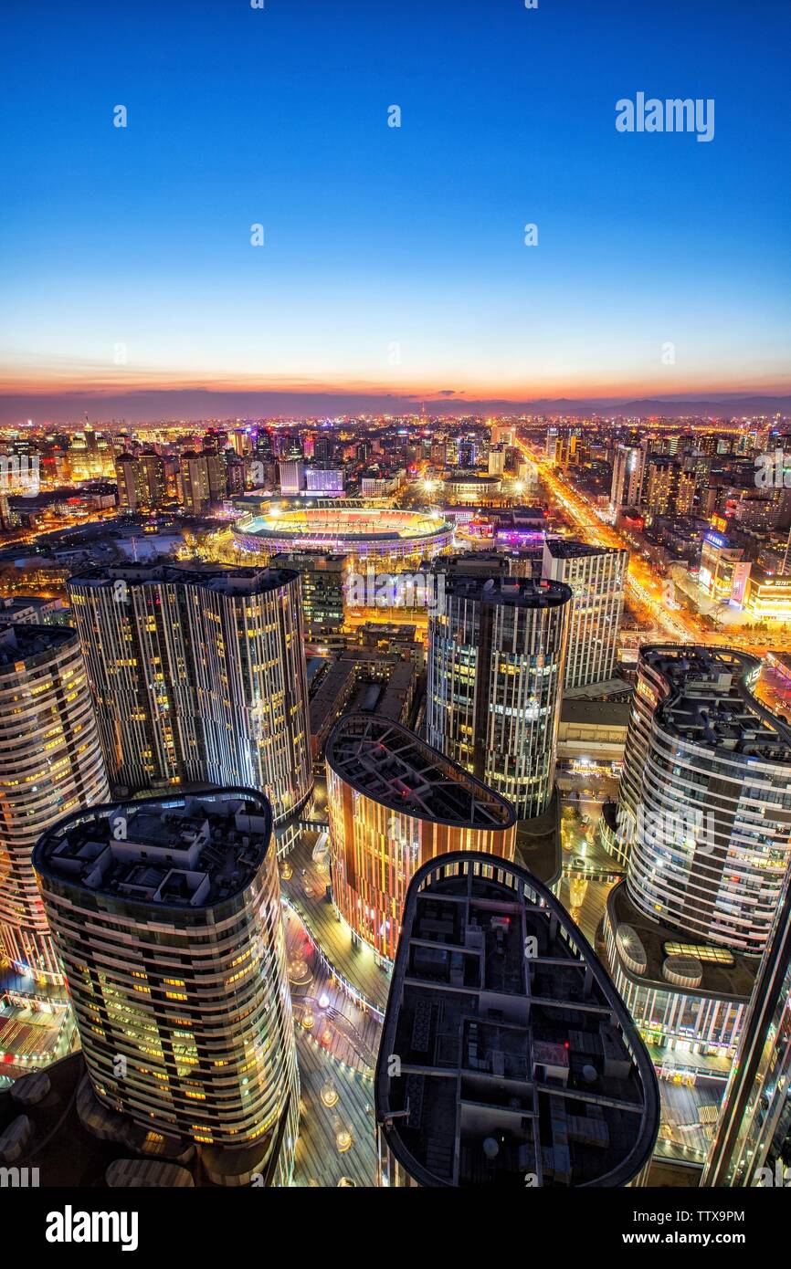 Panorama of Sanlitun Stock Photo - Alamy