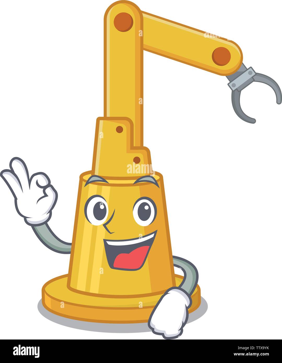 Okay assembly automation machine the cartoon shape Stock Vector Image ...