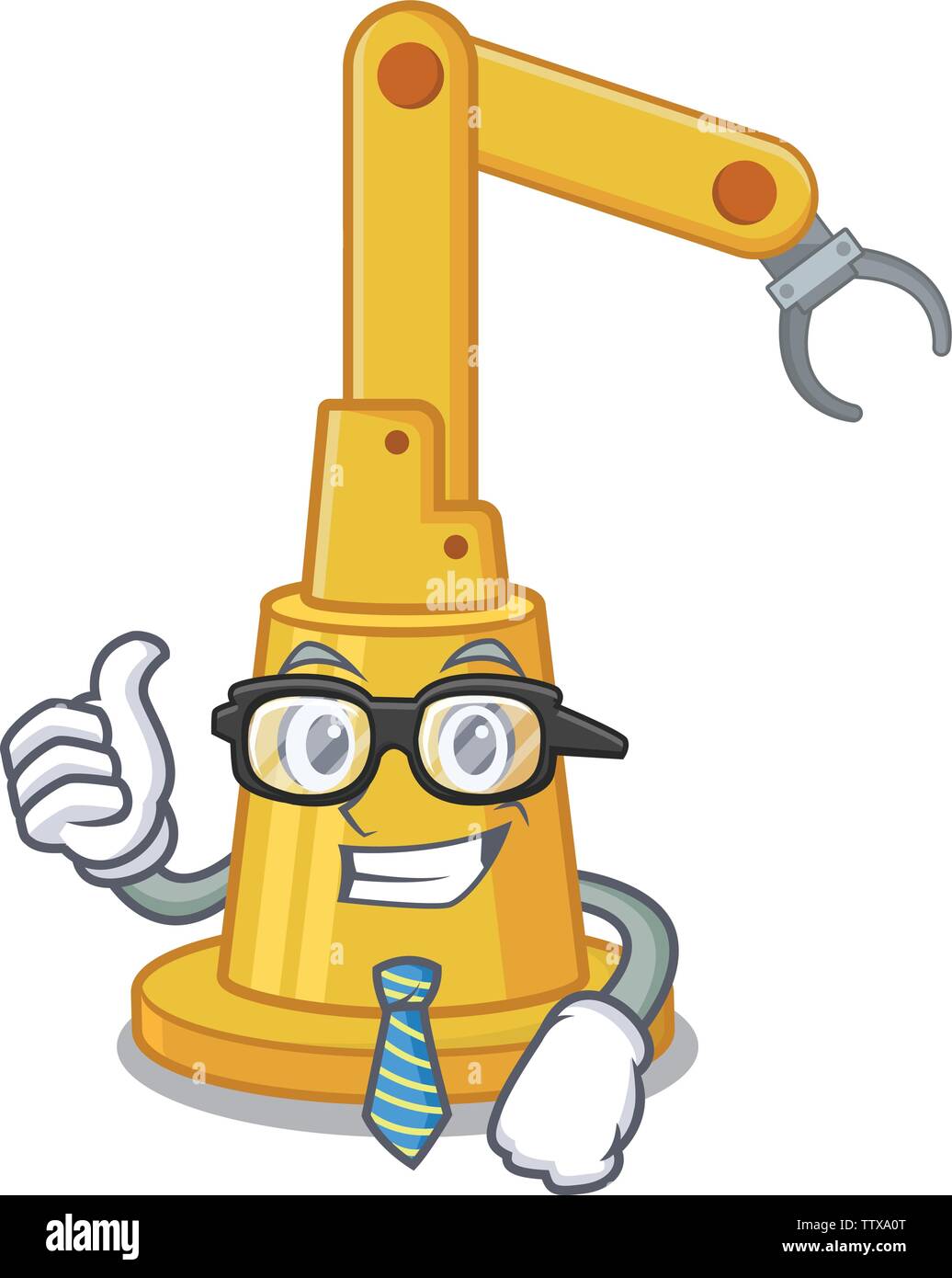 Businessman assembly automation machine the cartoon shape Stock Vector ...