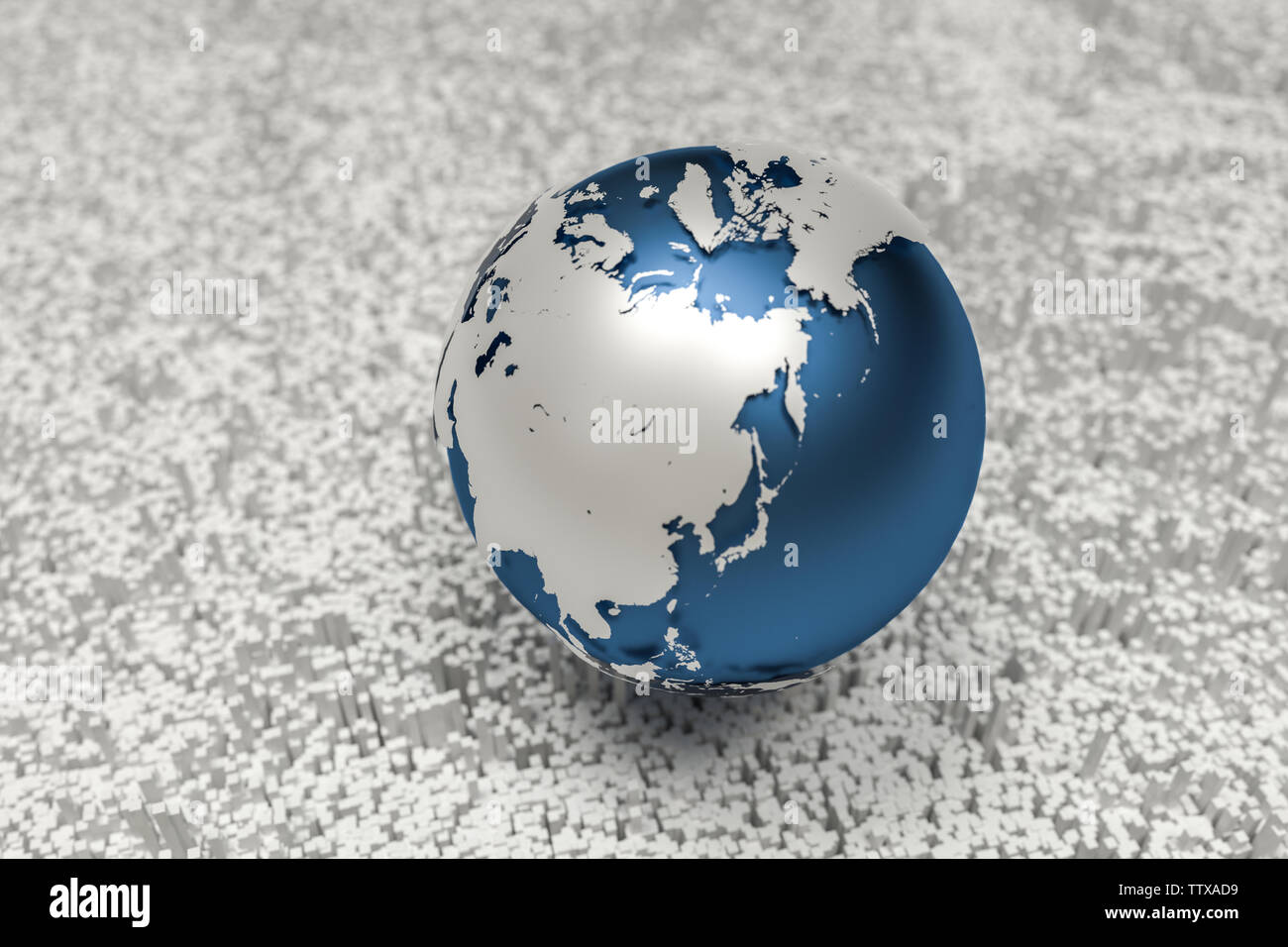 Concave-convex changing terrain and Earth model, three-dimensional ...