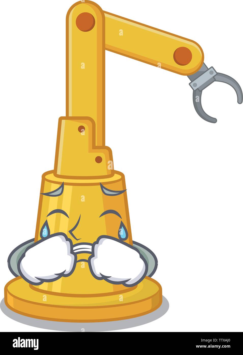 Crying assembly automation machine in character table Stock Vector ...