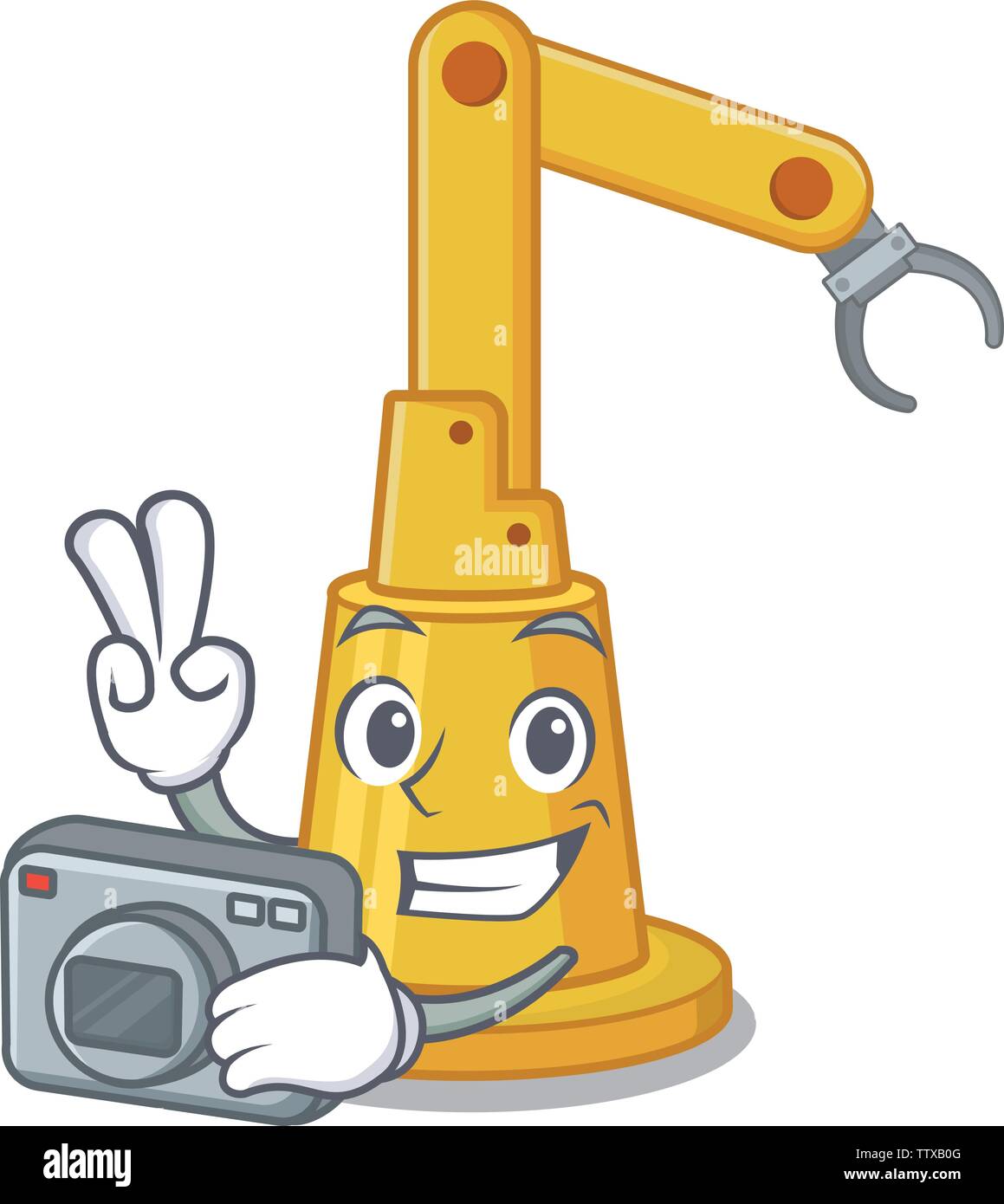 Photographer assembly automation machine in character table Stock ...