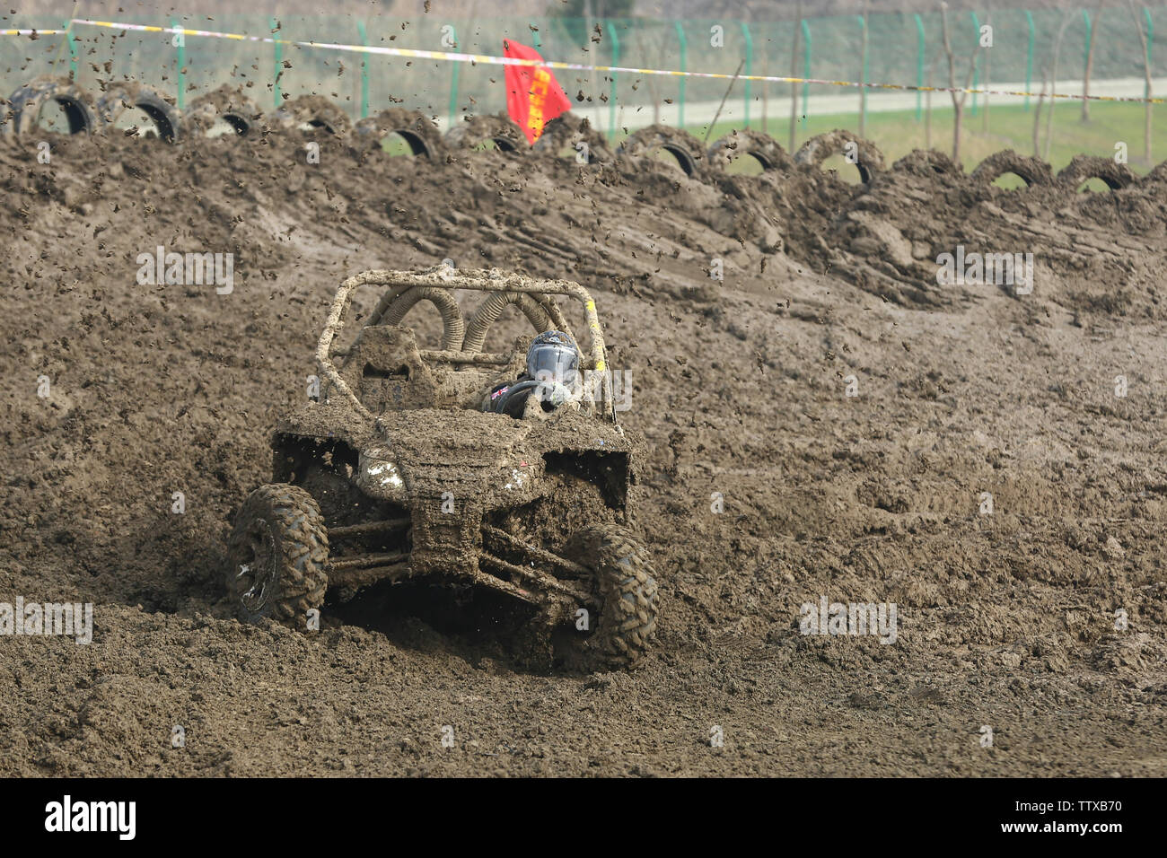 A wonderful moment in the car cross-country rally Stock Photo - Alamy