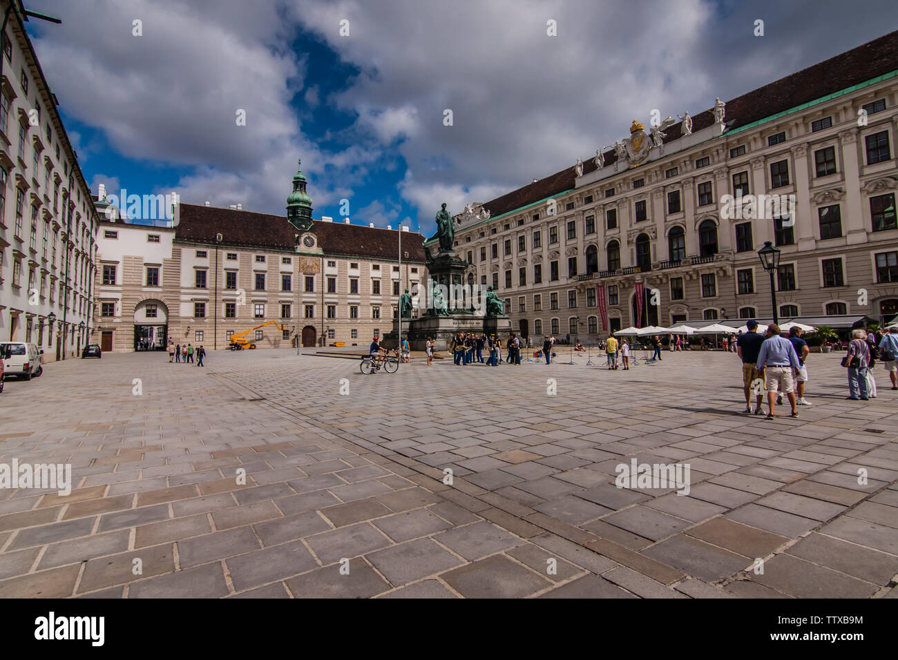 The Inner Castle Square of the Hofburg Palace with Kaiser Franz I ...