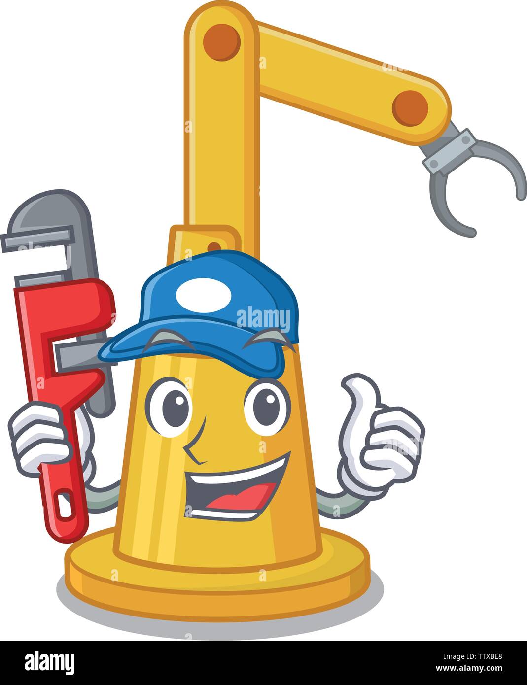 Plumber toy assembly automation machine on cartoon Stock Vector Image ...