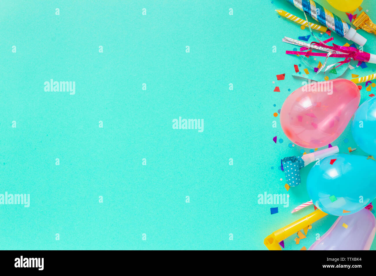 Decoration party. Balloons and different party decorations with free ...
