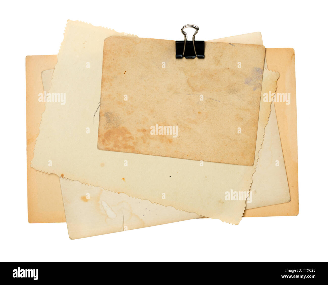 Old paper on white background Stock Photo - Alamy