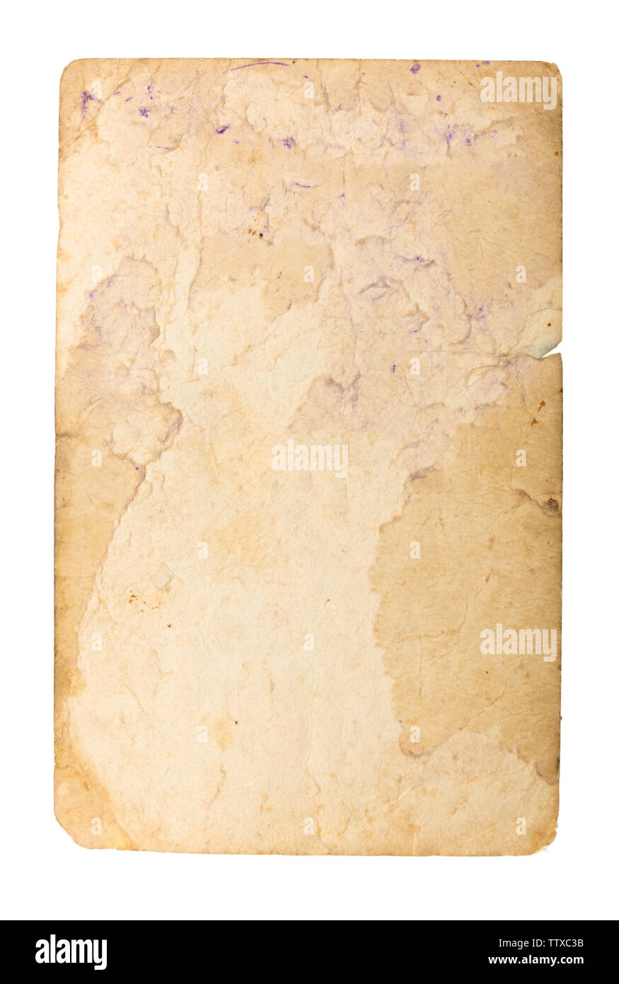 Old paper on white background Stock Photo - Alamy