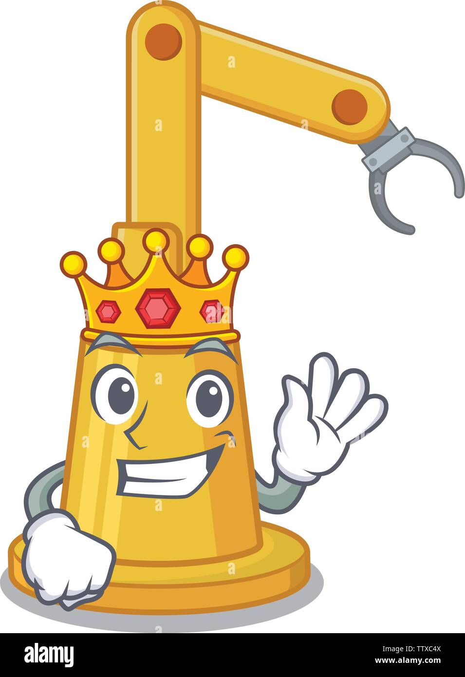 King toy assembly automation machine on cartoon Stock Vector Image ...