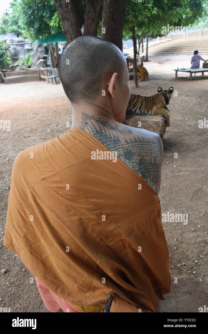 Buddhist monk tattoo hi-res stock photography and images - Alamy