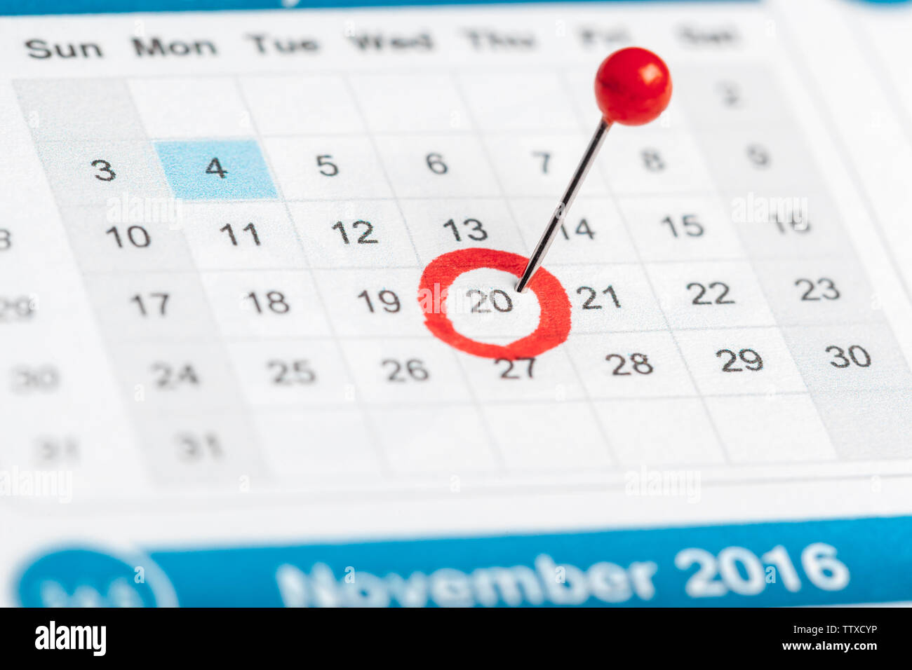 Closeup of dates on calendar page Stock Photo - Alamy