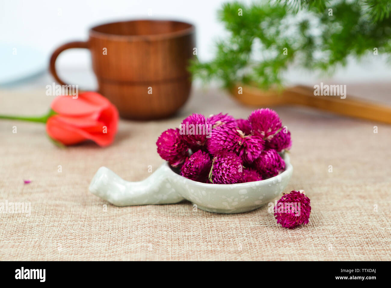 Thousand-day red flower tea Stock Photo - Alamy