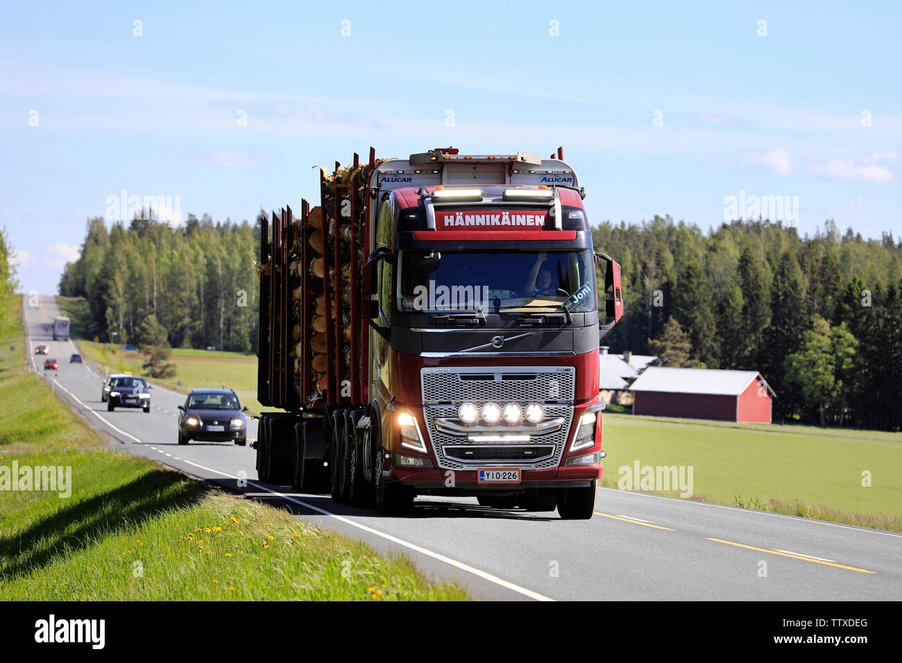 Log truck driver hi-res stock photography and images - Alamy