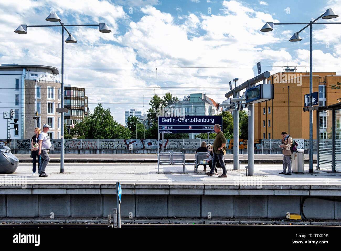 Berlin Charlottenburg S-Bahn Railway station exterior. It serves the S ...