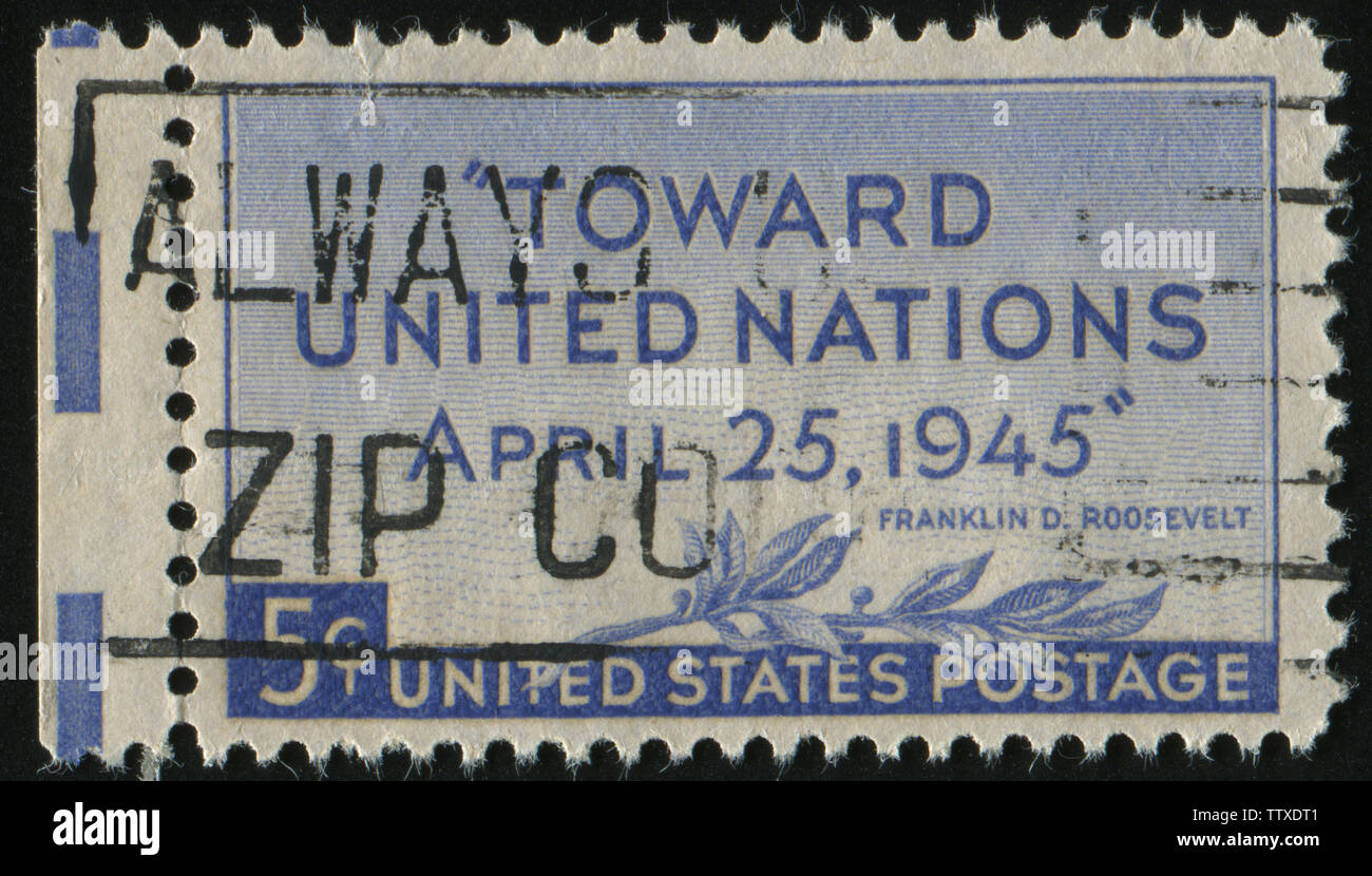 UNITED STATES - CIRCA 1945: stamp printed by United states, shows ...