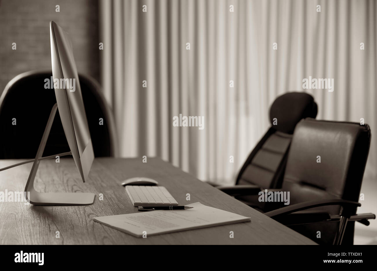Notary cabinet with modern computer Stock Photo - Alamy