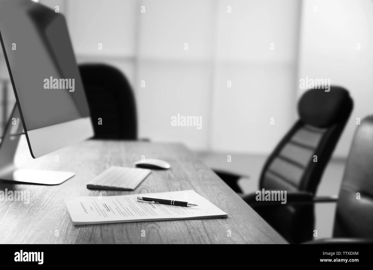 Notary cabinet with modern computer Stock Photo - Alamy
