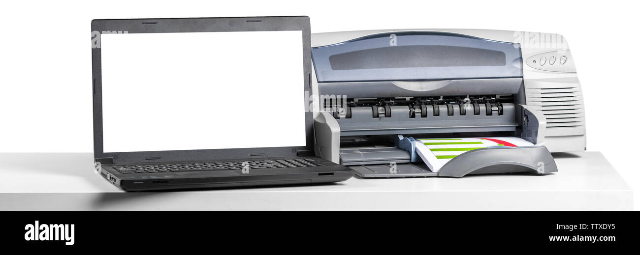 office desktop printer Stock Photo - Alamy