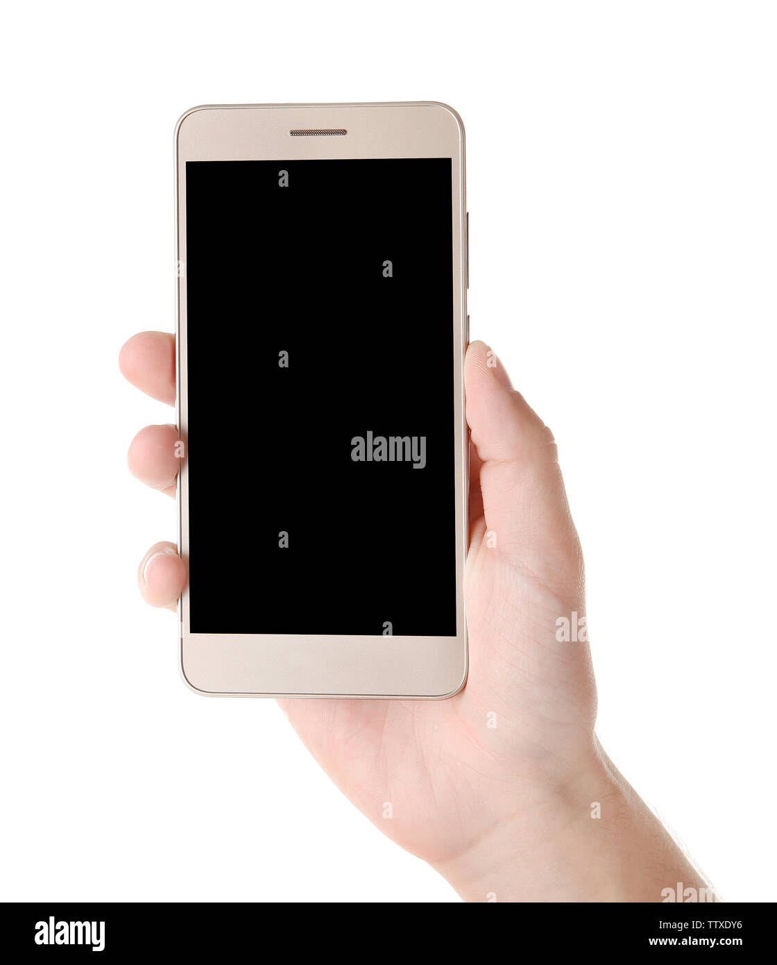 Person holding phone website Cut Out Stock Images & Pictures - Alamy