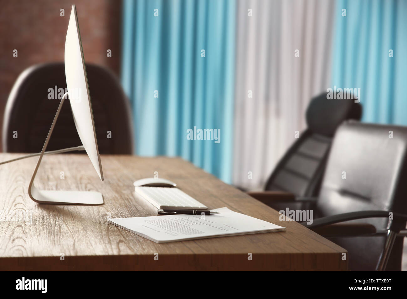 Notary cabinet with modern computer Stock Photo - Alamy