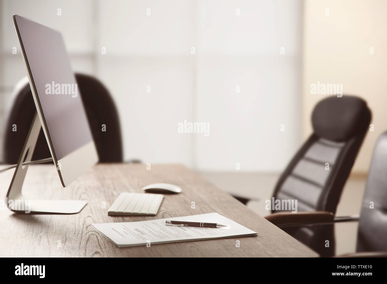 Notary cabinet with modern computer Stock Photo - Alamy