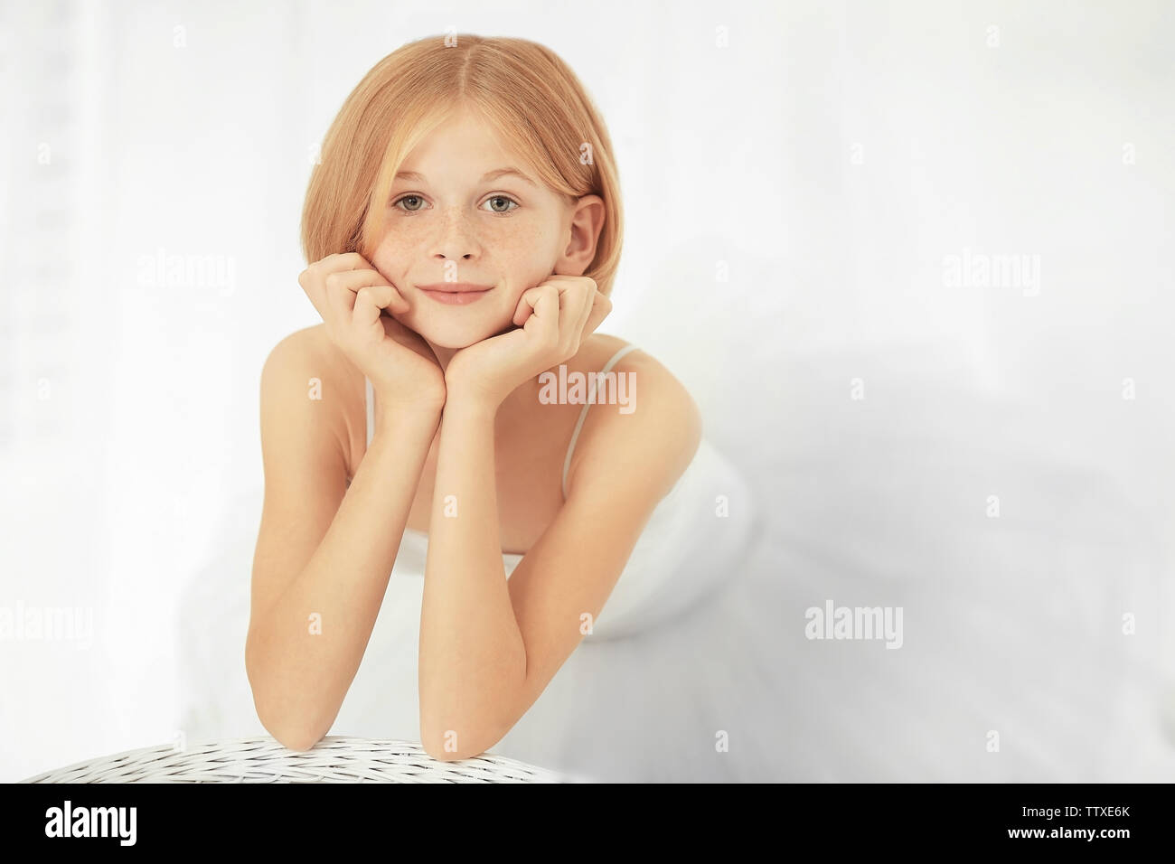 Small ballerina dancer at home Stock Photo - Alamy
