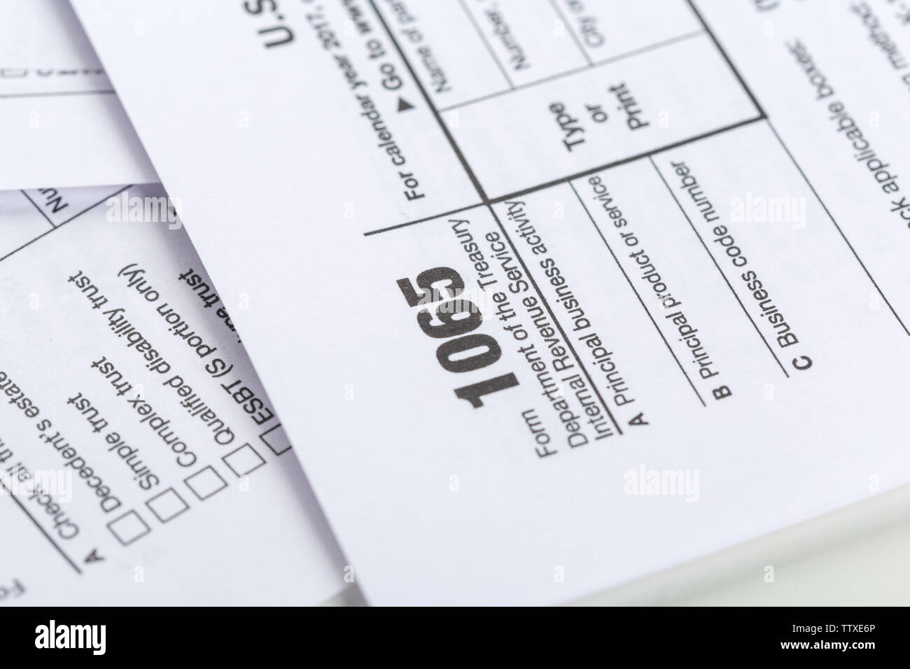 Tax forms, close up Stock Photo - Alamy