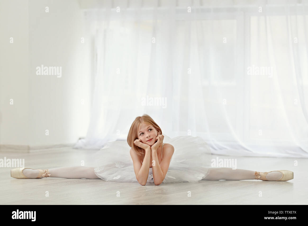 Small ballerina dancer at home Stock Photo - Alamy