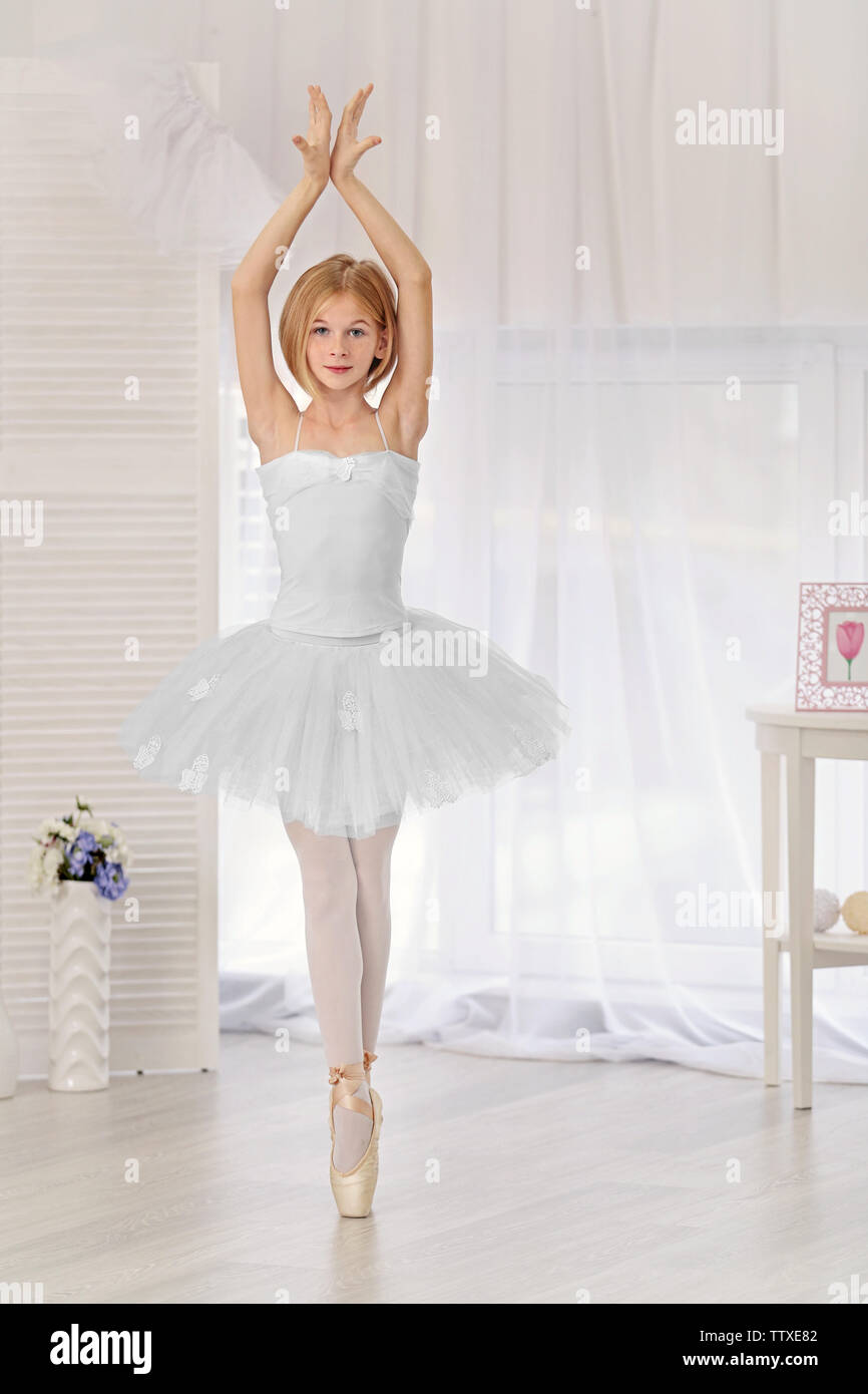 Small ballerina dancer at home Stock Photo - Alamy