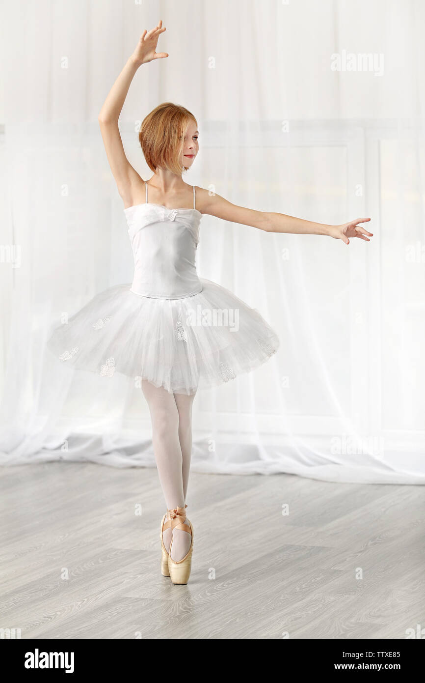 Small ballerina dancer at home Stock Photo - Alamy