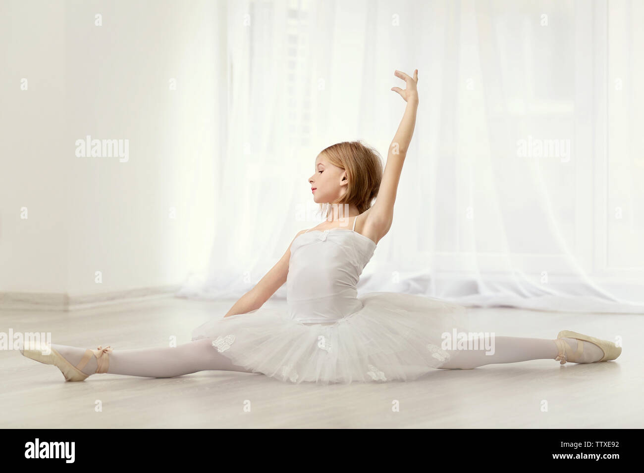 Small ballerina dancer at home Stock Photo - Alamy