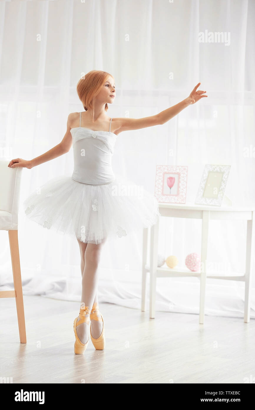 Small ballerina dancer at home Stock Photo - Alamy
