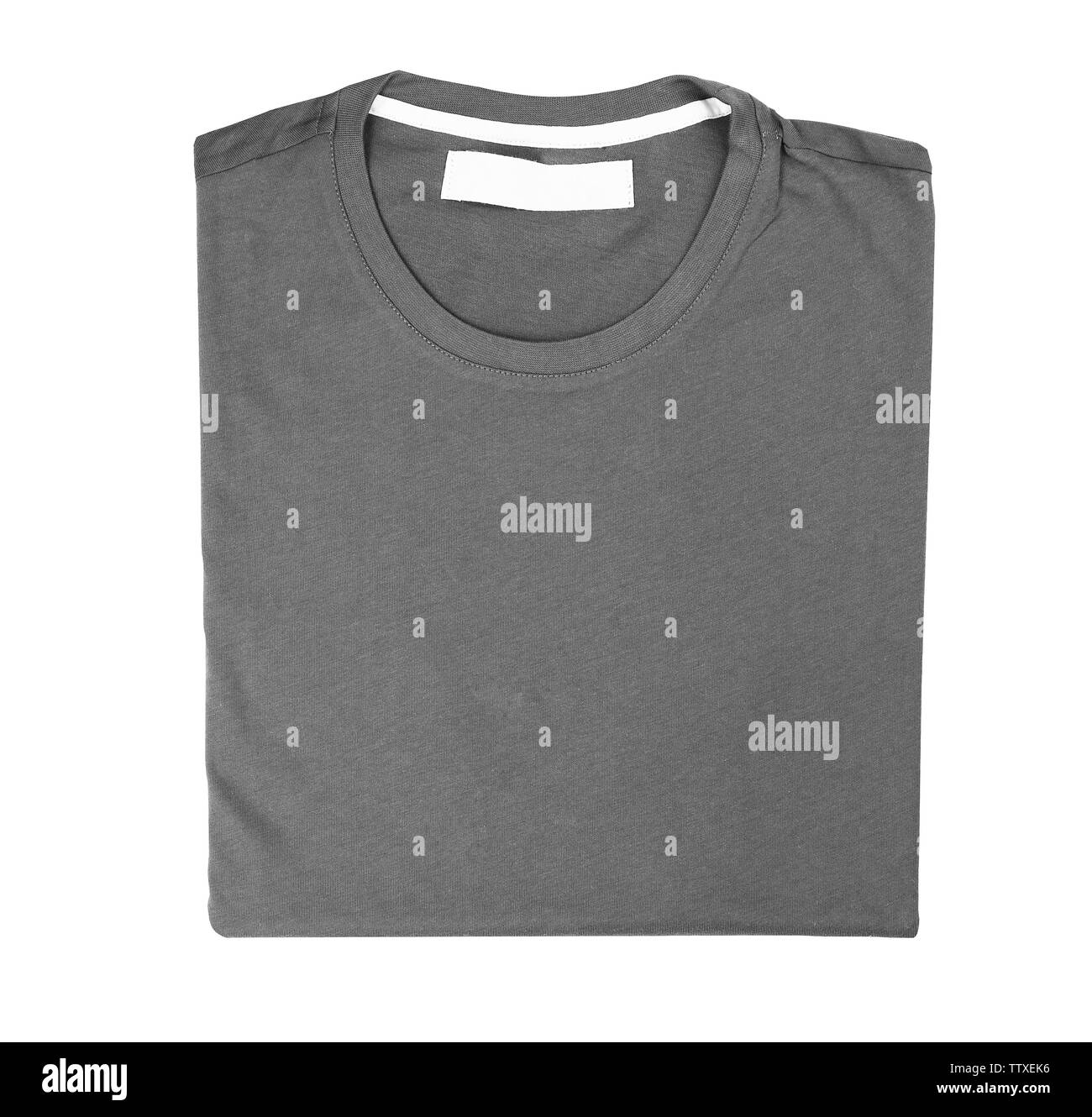 Blank grey t-shirt on white background Stock Photo - Alamy
