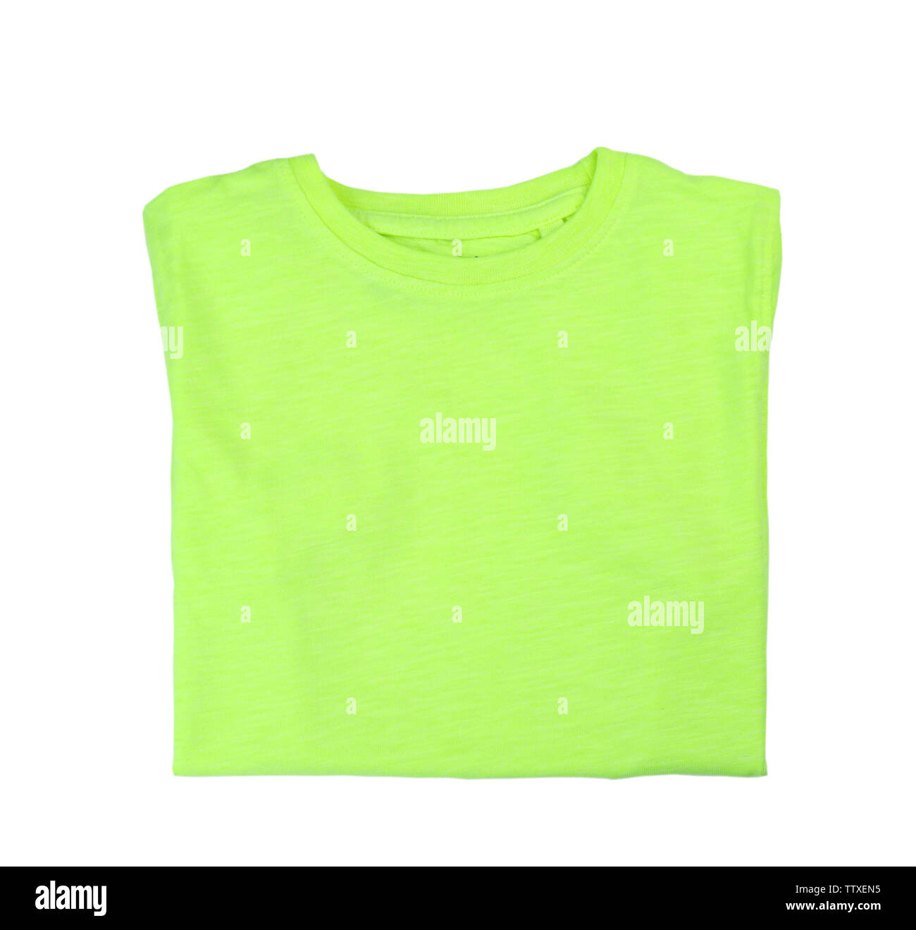 Blank color t-shirt on white background Stock Photo - Alamy