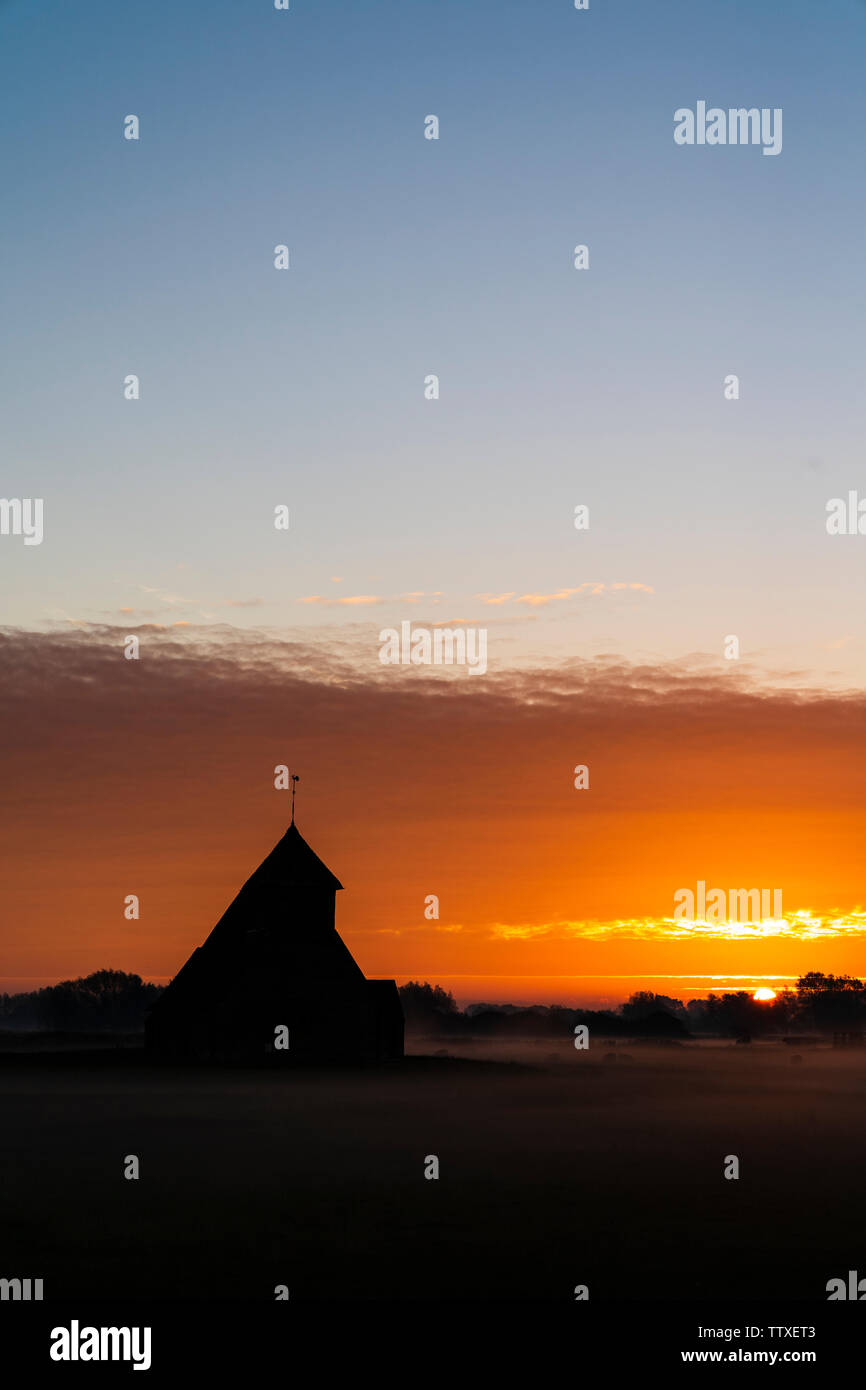St Thomas Becket church on Romney Marsh. The Church on the marsh at ...