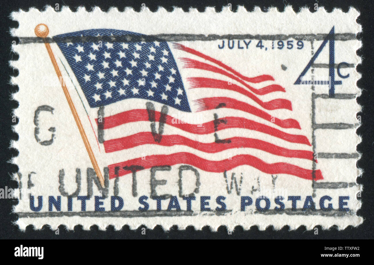 UNITED STATES - CIRCA 1959: stamp printed by United states, American ...