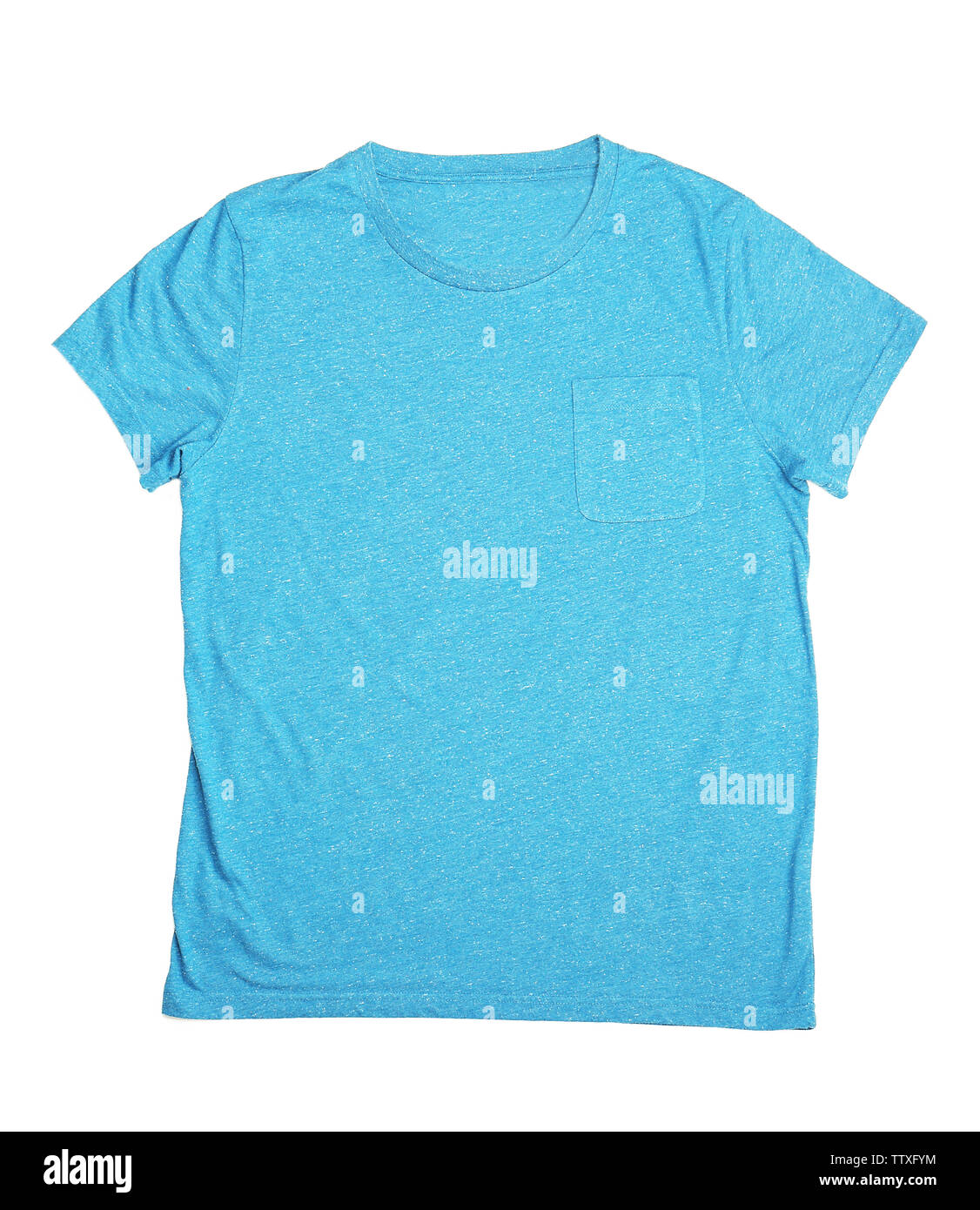 Blank blue t-shirt on white background Stock Photo - Alamy