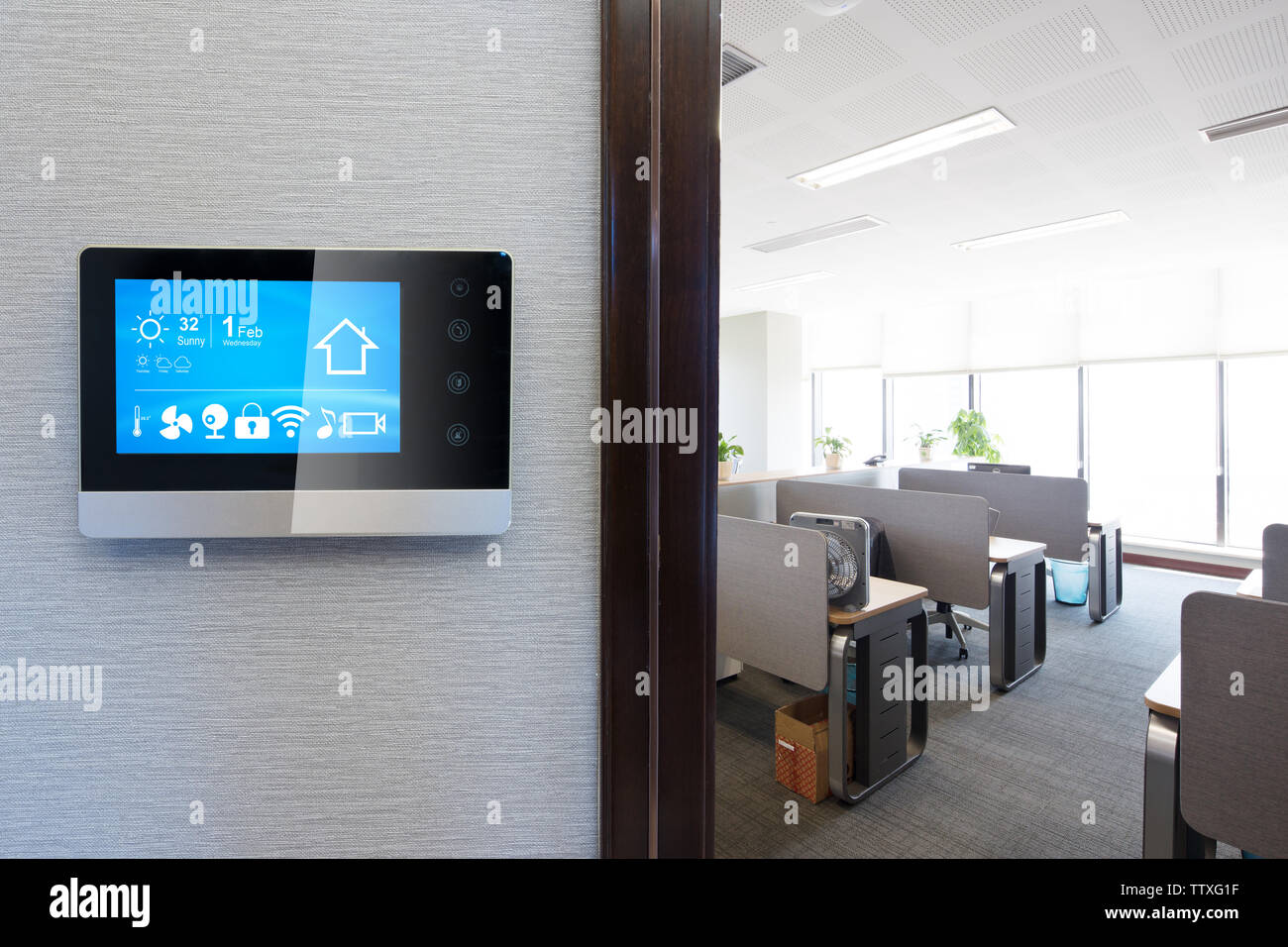Smartscreen in modern office Stock Photo - Alamy