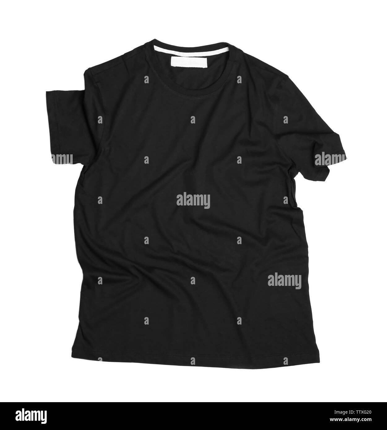 Male black shirt mockup Black and White Stock Photos & Images - Alamy