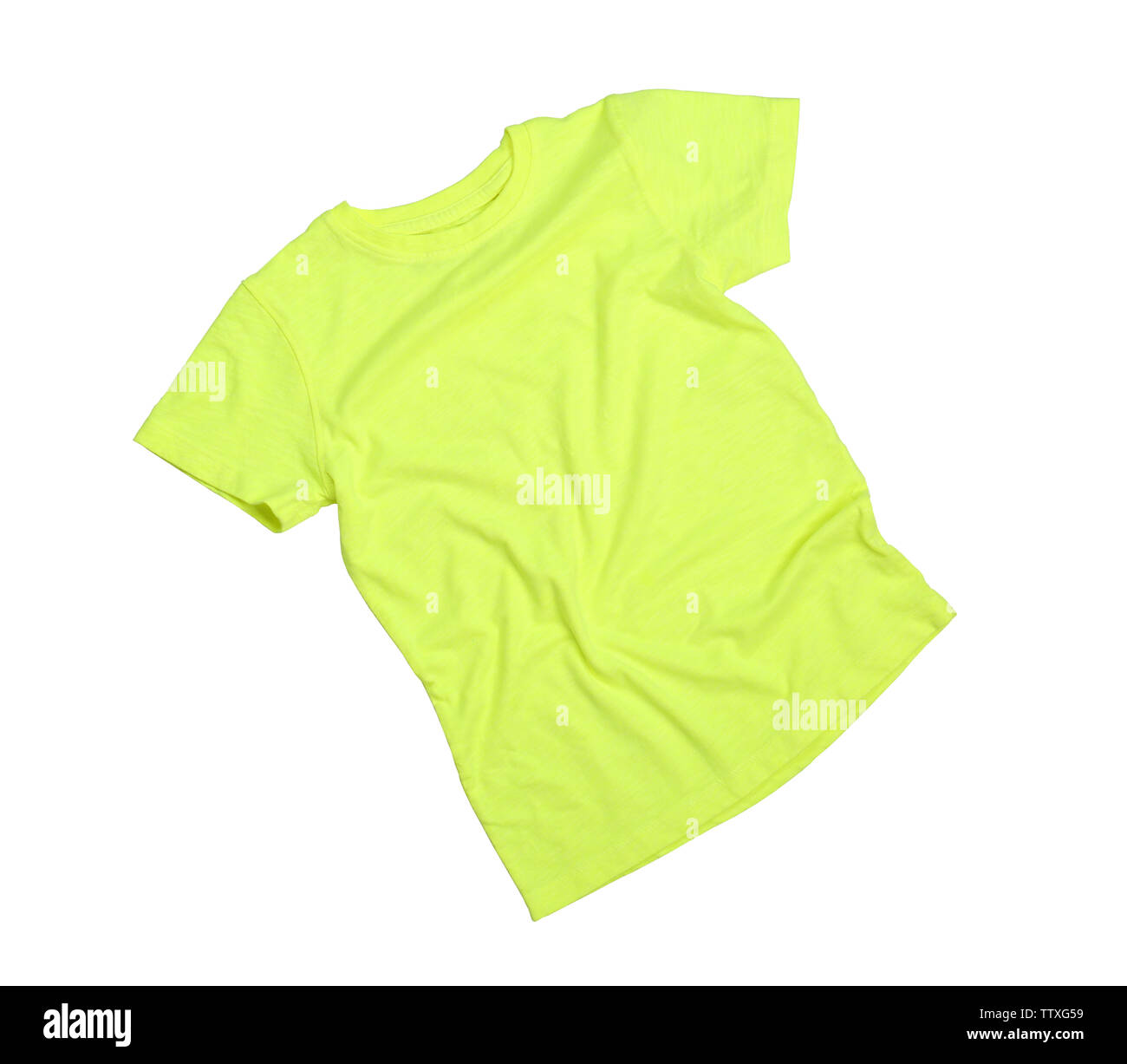 Blank color t-shirt on white background Stock Photo - Alamy